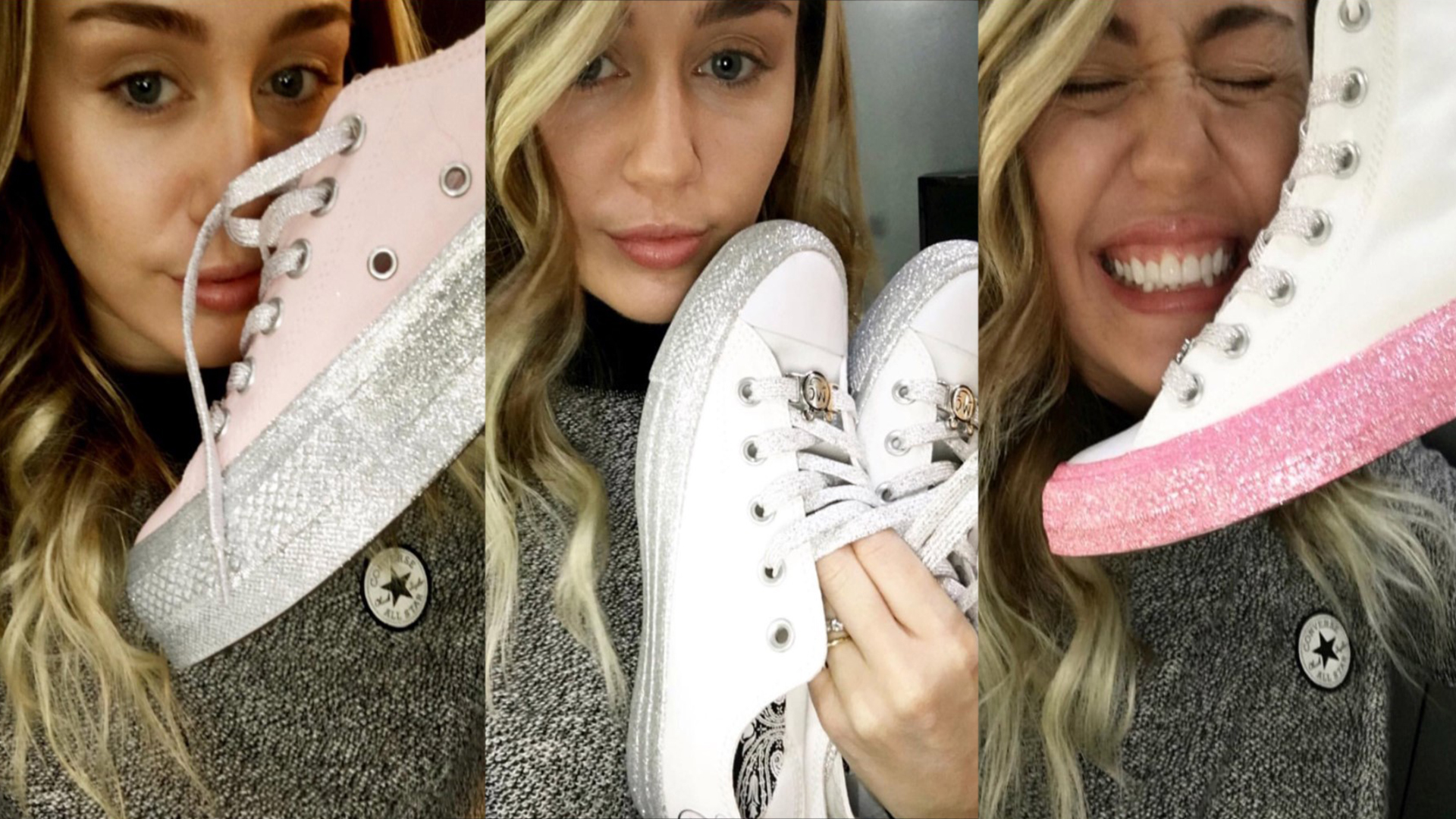 Miley Cyrus tease une collaboration pailletée avec Converse | Spotern