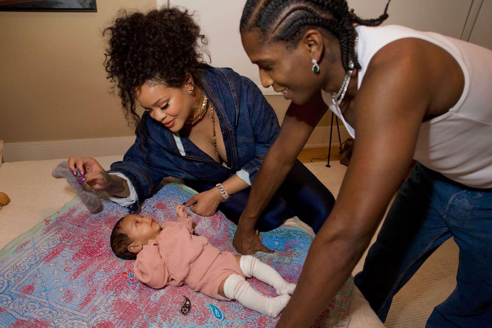Rihanna and A$AP Rocky’s adorable new addition : baby riot rose ...