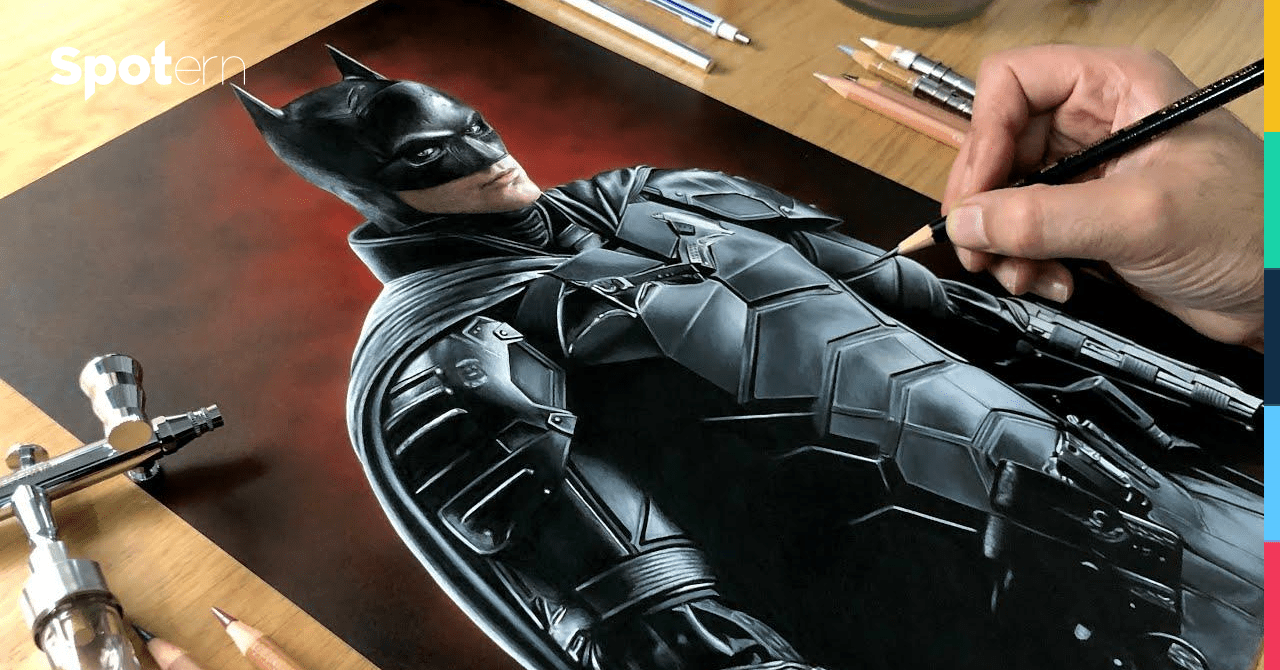 Insane Batman Drawing – Hyper Realistic Robert Pattinson Art Timelapse ...