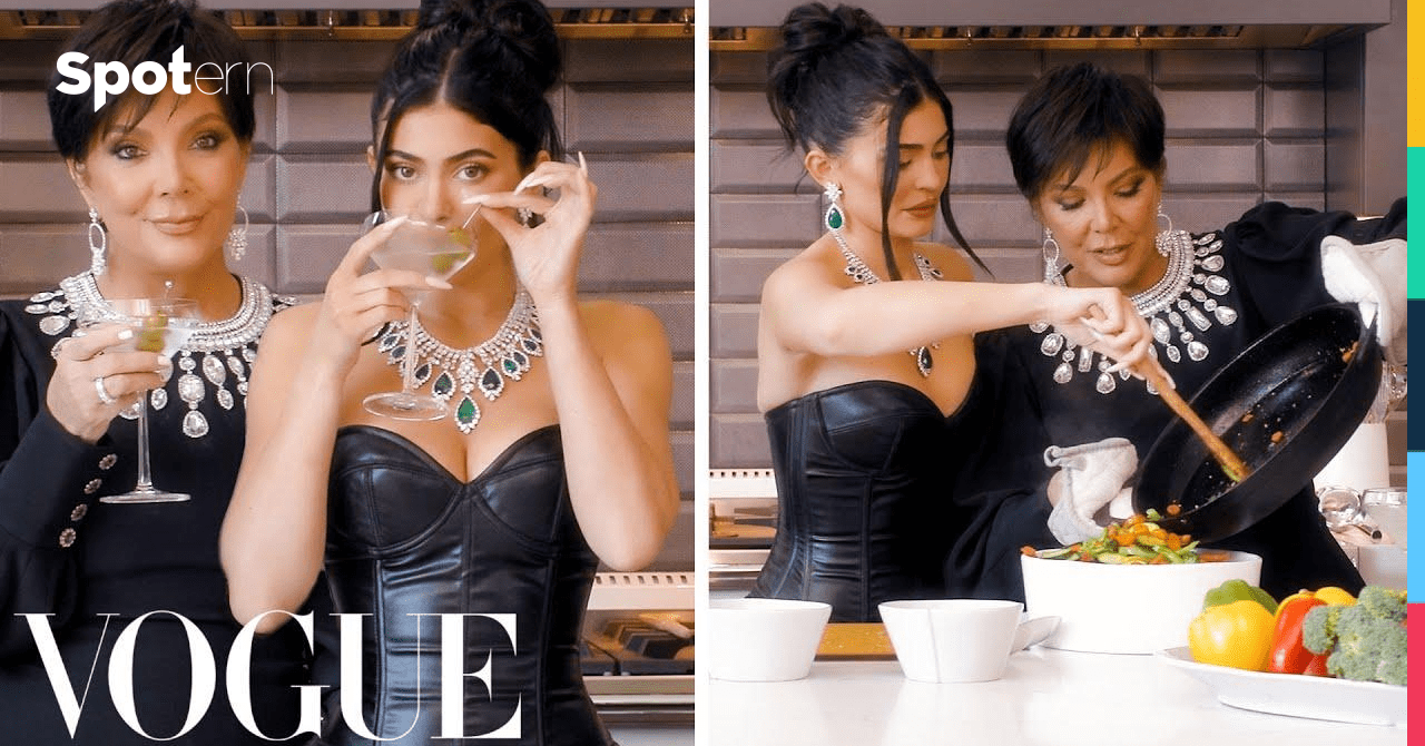 Kylie & Kris Jenner Cook Dinner Together | Vogue: Clothes, Outfits ...