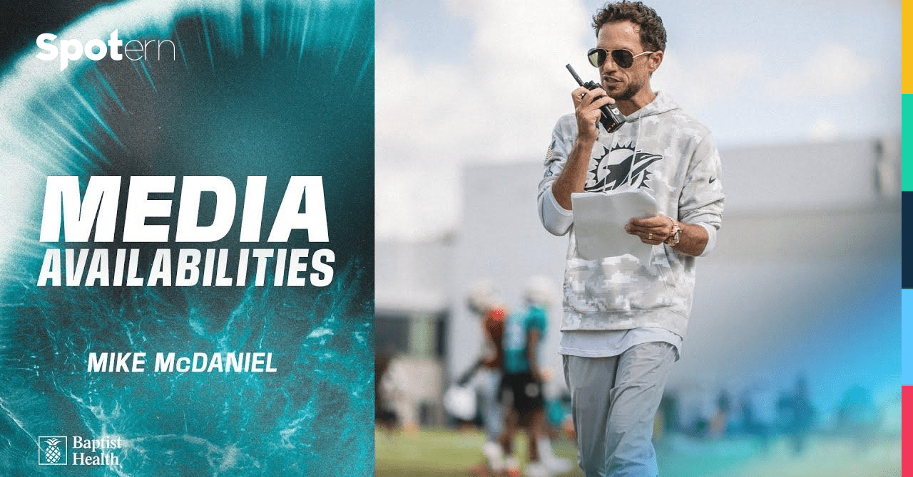 Coach Mike McDaniel meets with the media | Miami Dolphins: Clothes ...