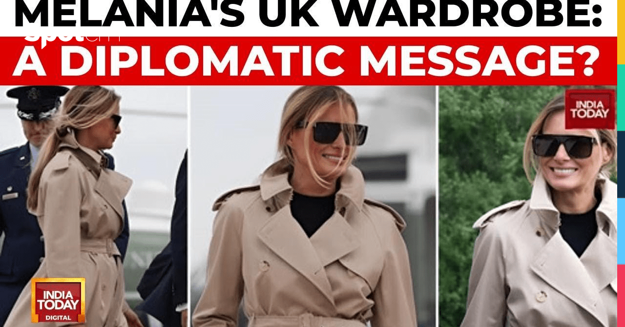 Melania’s UK Tour: Showcasing Fashion Diplomacy with Elegant Burberry ...