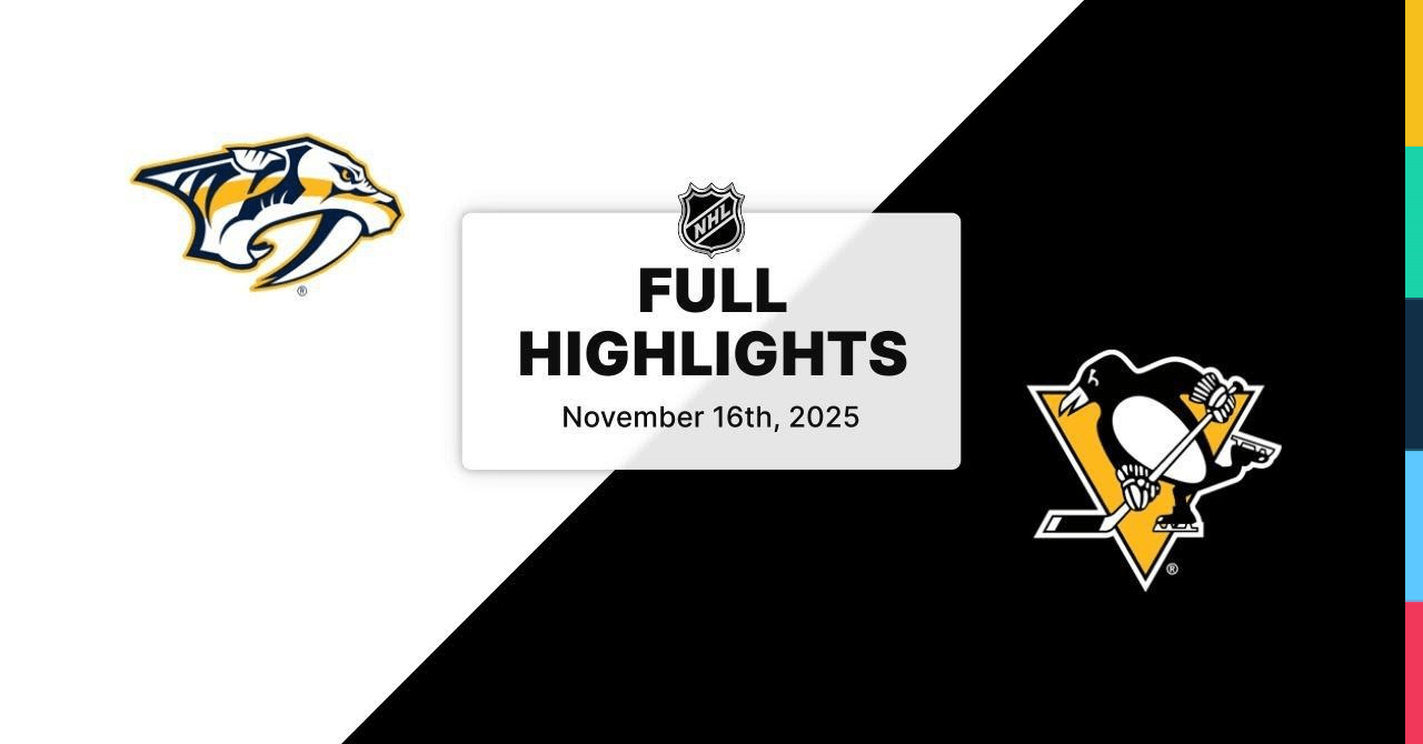 NHL Highlights | Predators vs. Penguins - November 16, 2025 | Global ...