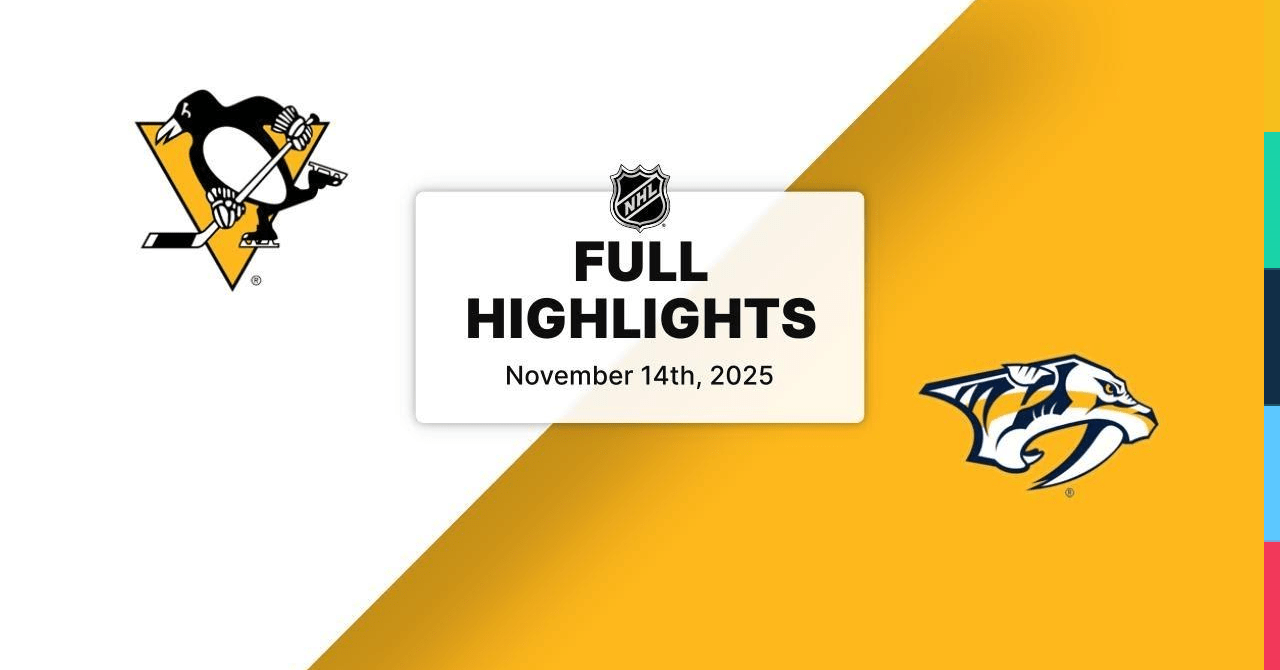 NHL Highlights | Penguins vs. Predators - November 14, 2025 | Global ...