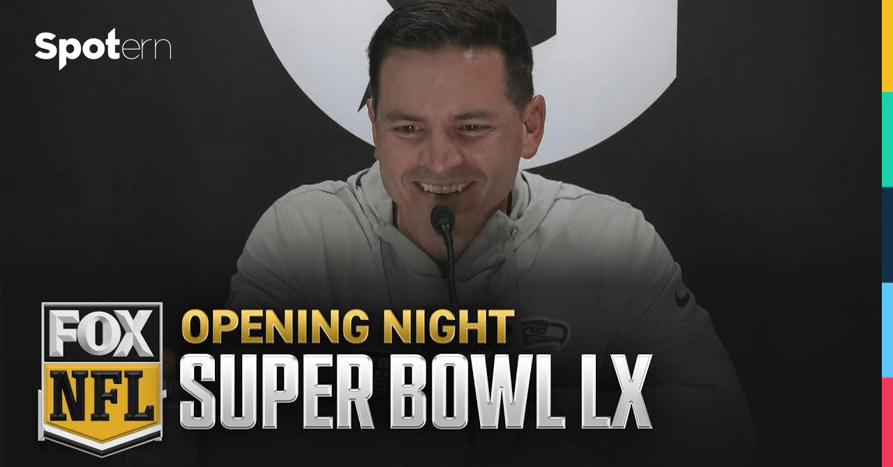 Super Bowl LX Opening Night 🎙️Seattle Seahawks HC Mike Macdonald 🏈 NFL ...
