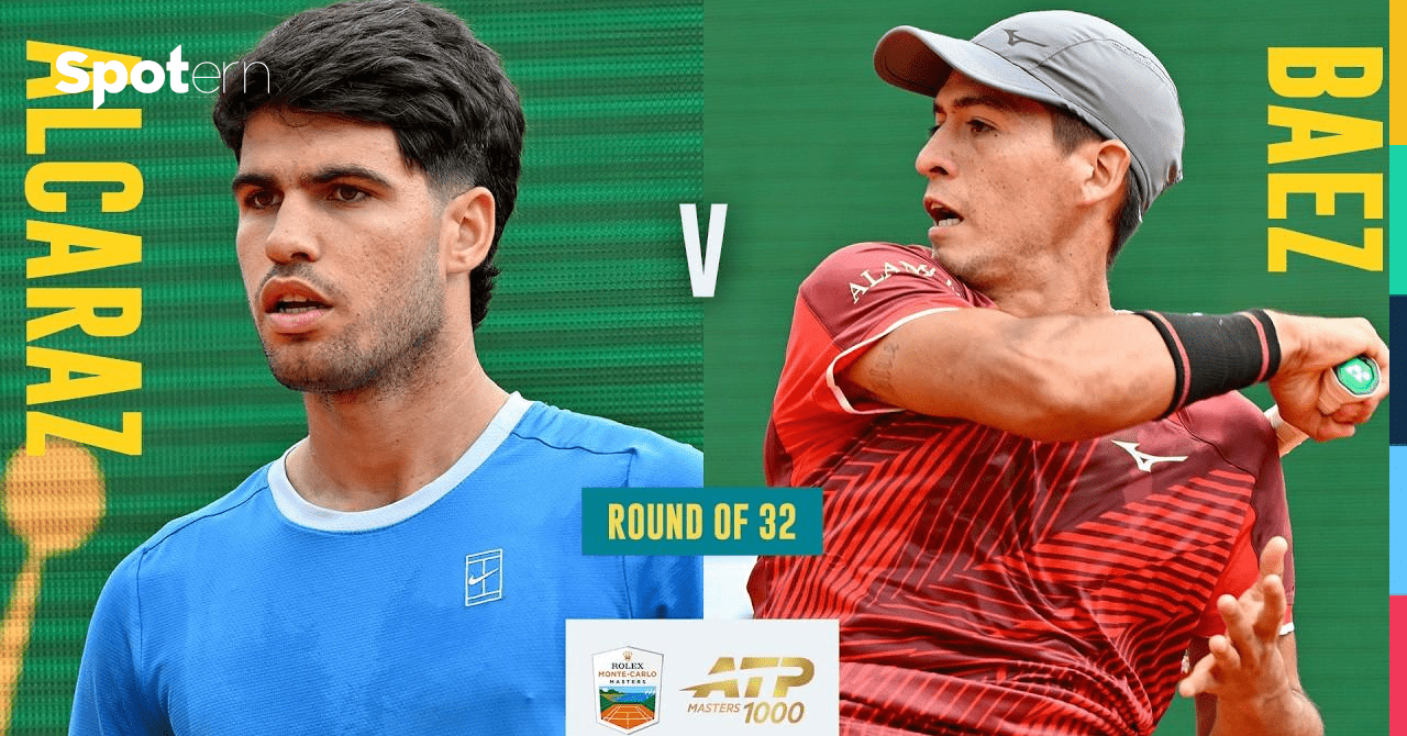 Carlos Alcaraz vs Sebastian Baez Match Highlights 💥 | Rolex Monte-Carlo ...