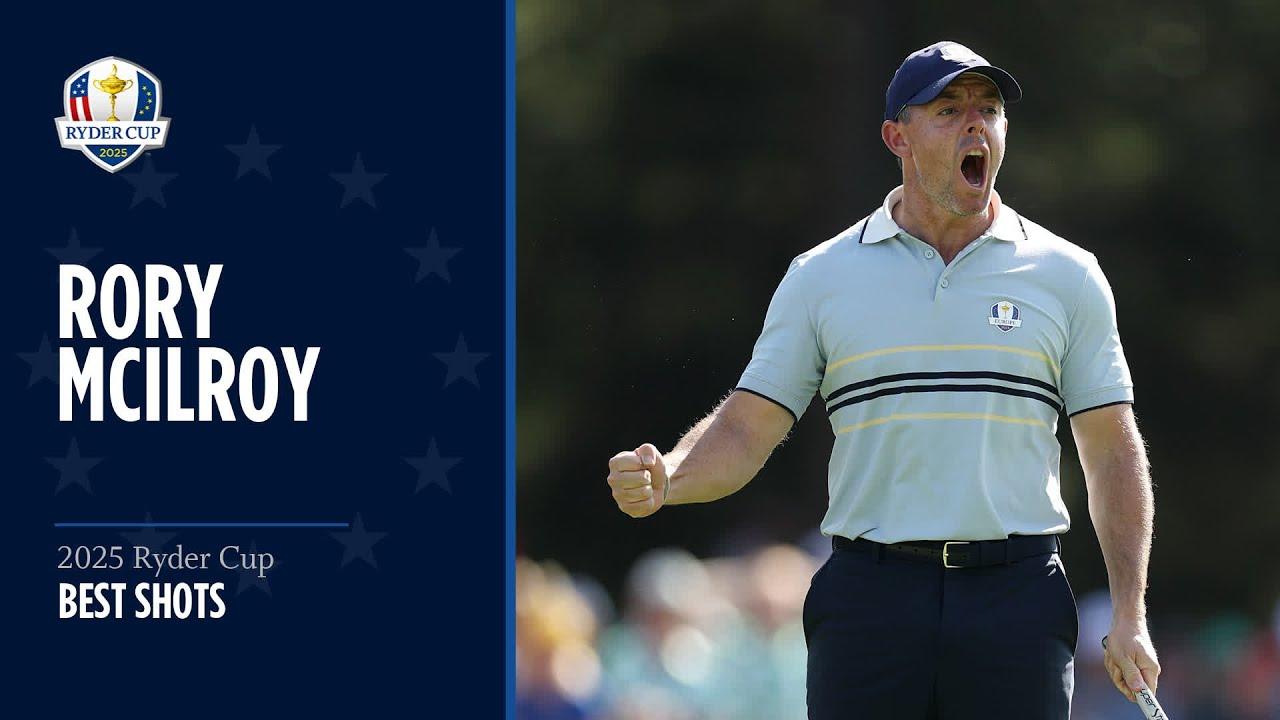 Rory McIlroy Ryder Cup 2025 Polo T-shirt en Rory McIlroy’s Best Shots ...