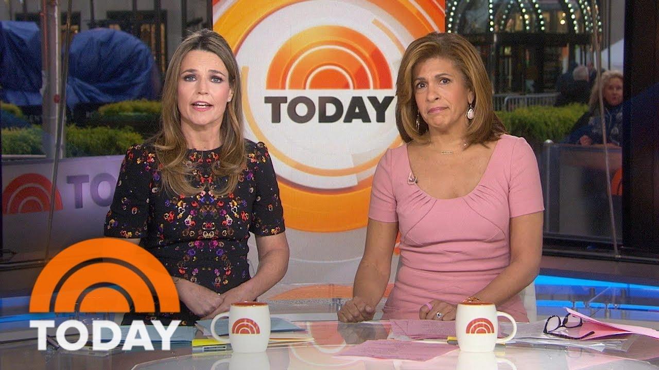 The Today Show Metallic-Trim Black Coat worn by Savannah Guthrie in ...