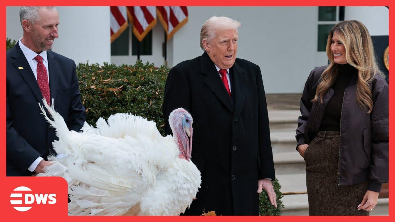 Melania Trump Thanksgiving Event Black Bomber Jacket in Must-Watch ...