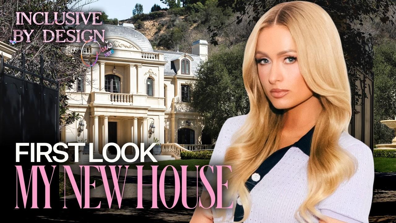 Paris Hilton NYC 2026 Black Fur Trim Cape in Designing My Dream Home ...