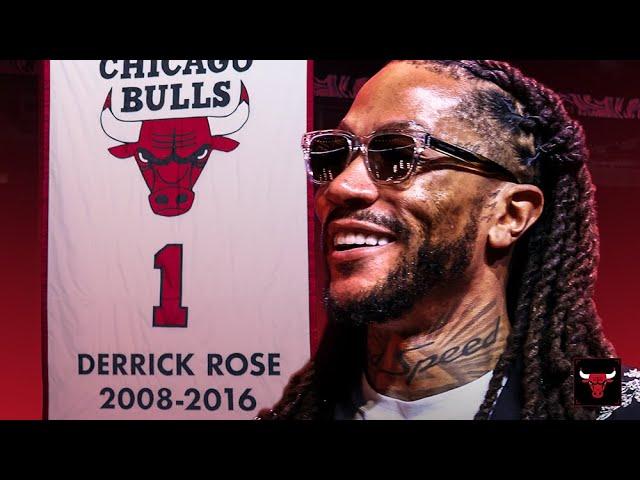 Derrick Rose Retirement Leather Jacket in Full Derrick Rose Jersey ...