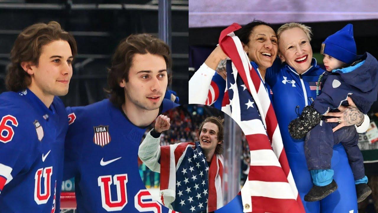 Brothers Jack and Quinn Hughes USA Closing Ceremony Jacket in Jack and ...