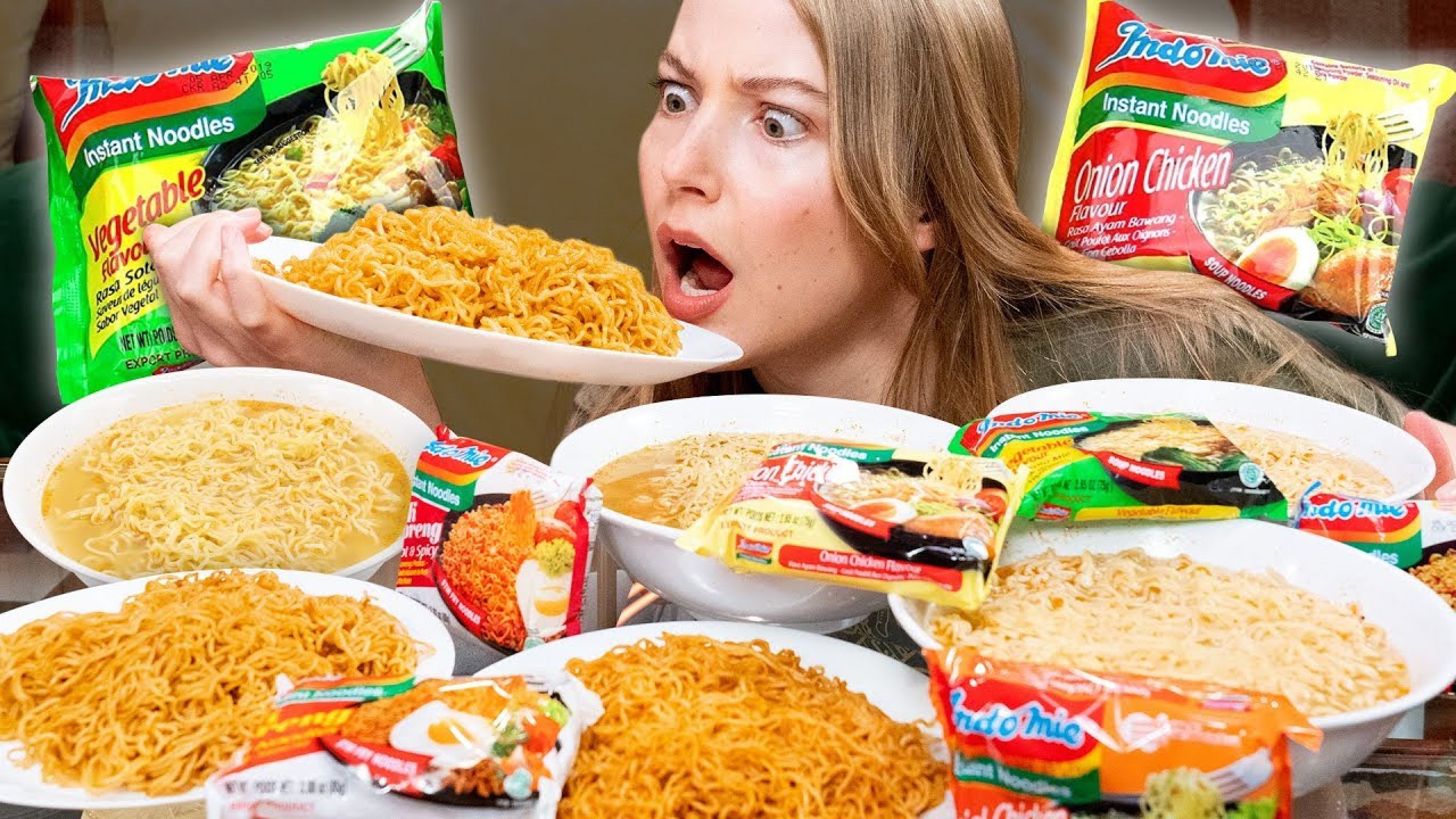 Instant Noodles Mukbang (Every Flavor Indomie): Clothes, Outfits ...