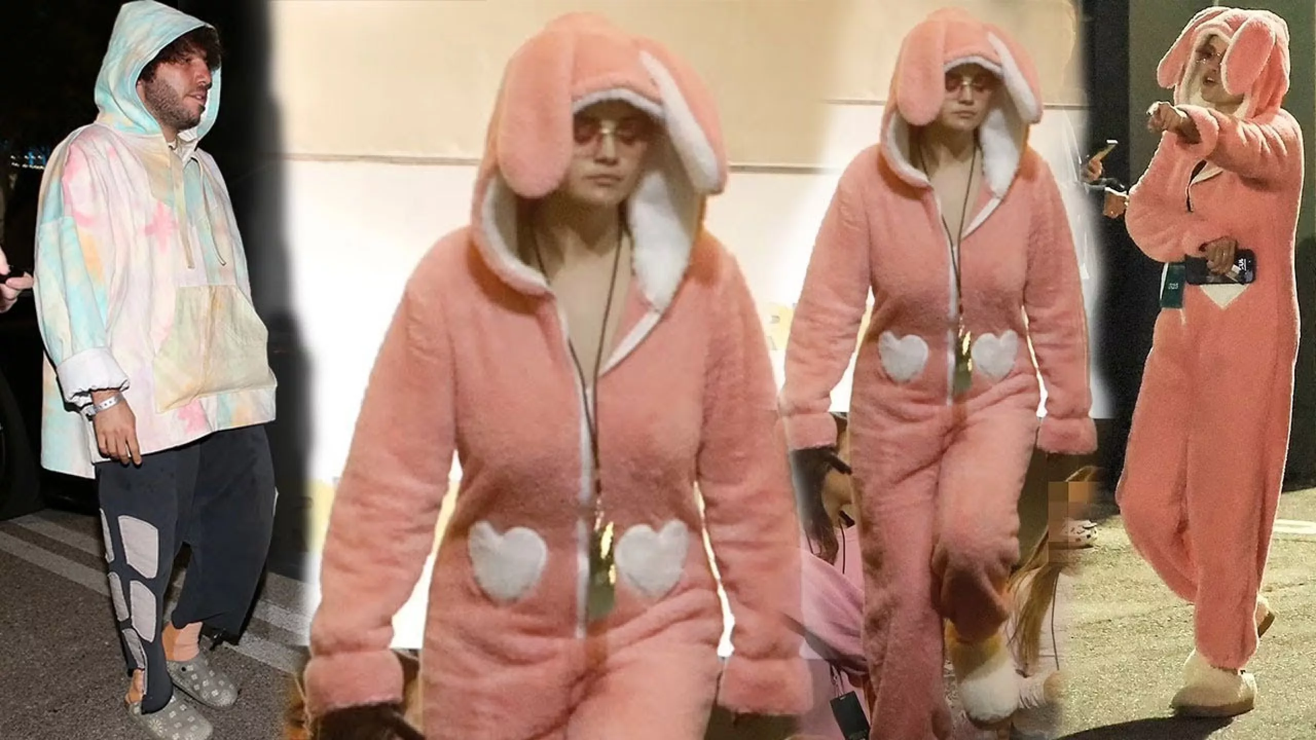 Selena Gomez in pink bunny onesie at Sabrina Carpenter's LA concert😘 ...