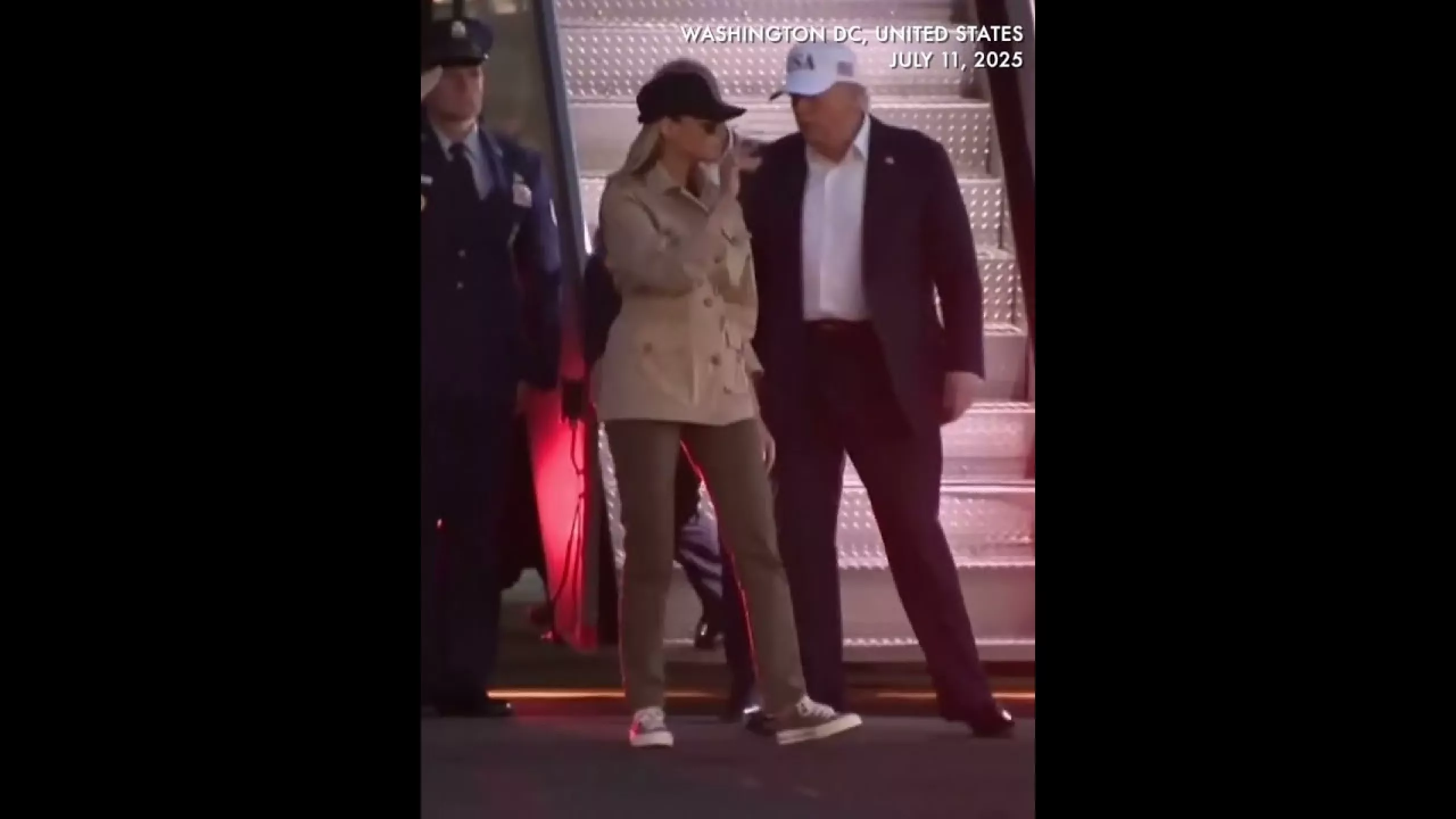 Donald Trump and Melania arrive in New Jersey following Texas visit ...