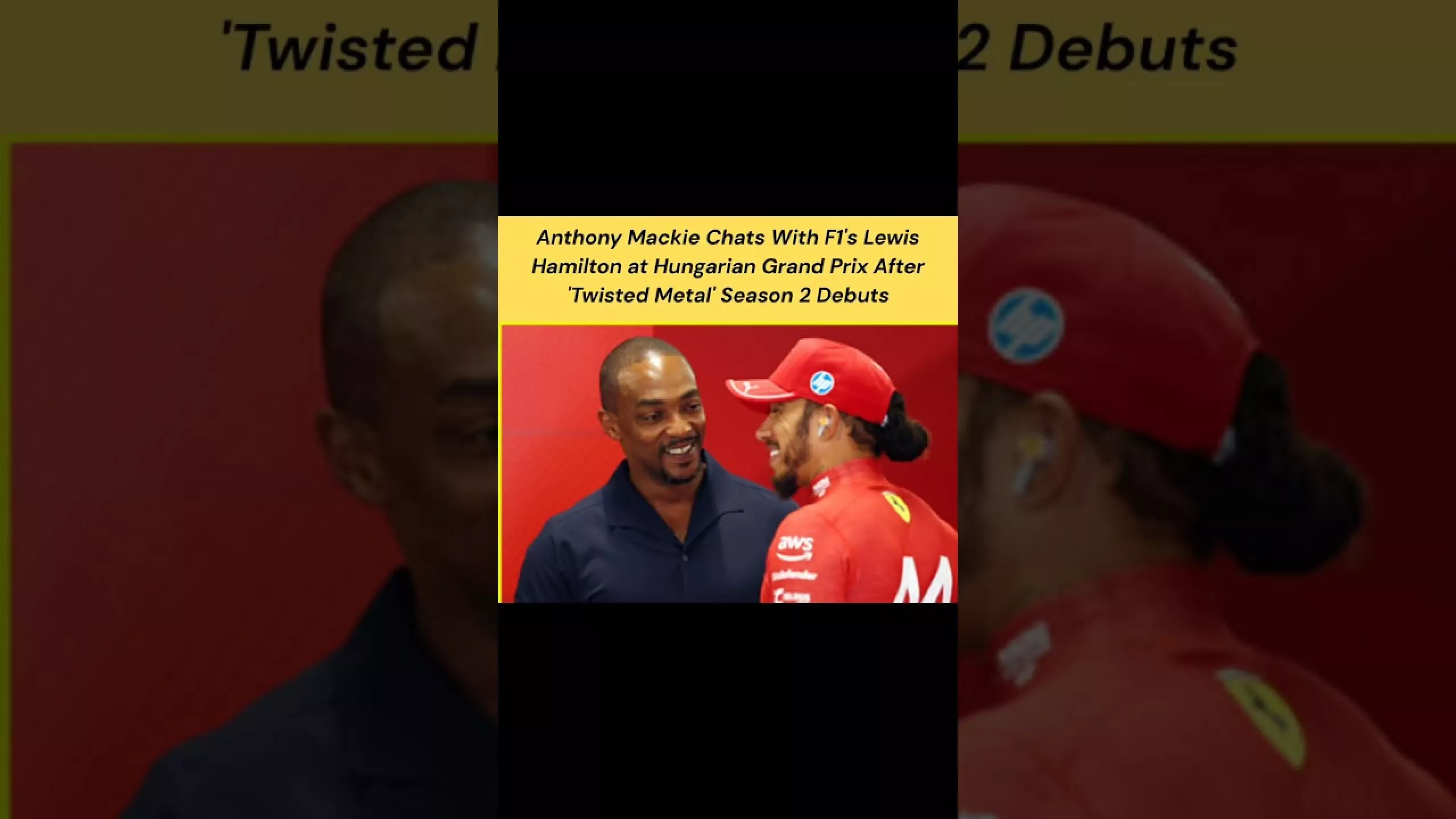 Anthony Mackie was spotted chatting with F1 legend Lewis Hamilton at ...