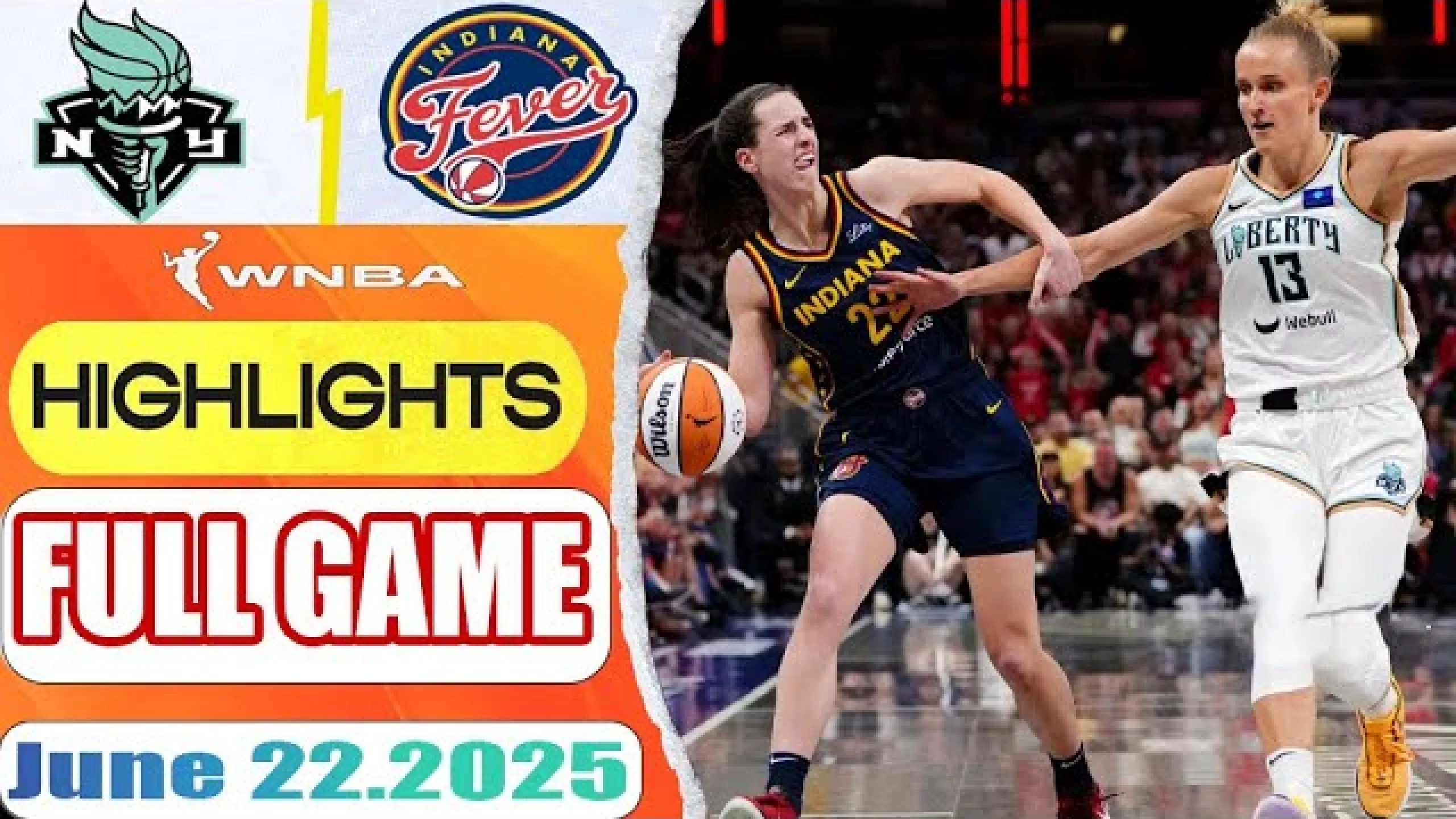 Indiana Fever VS New York Liberty Full Game Highlights June 23,2025 ...