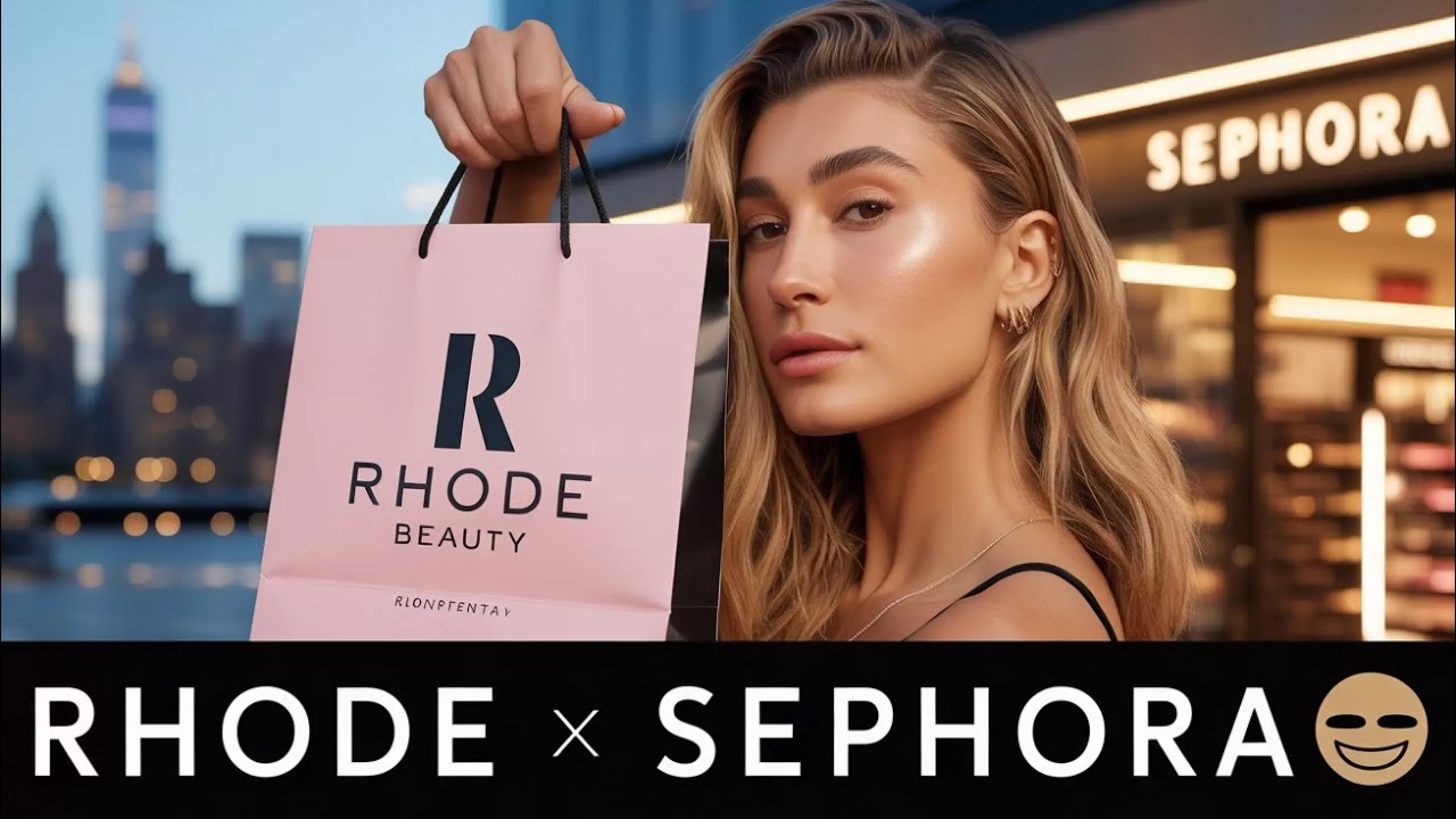 Hailey Bieber Stuns in NYC | Rhode Beauty x Sephora Launch 💄 ...