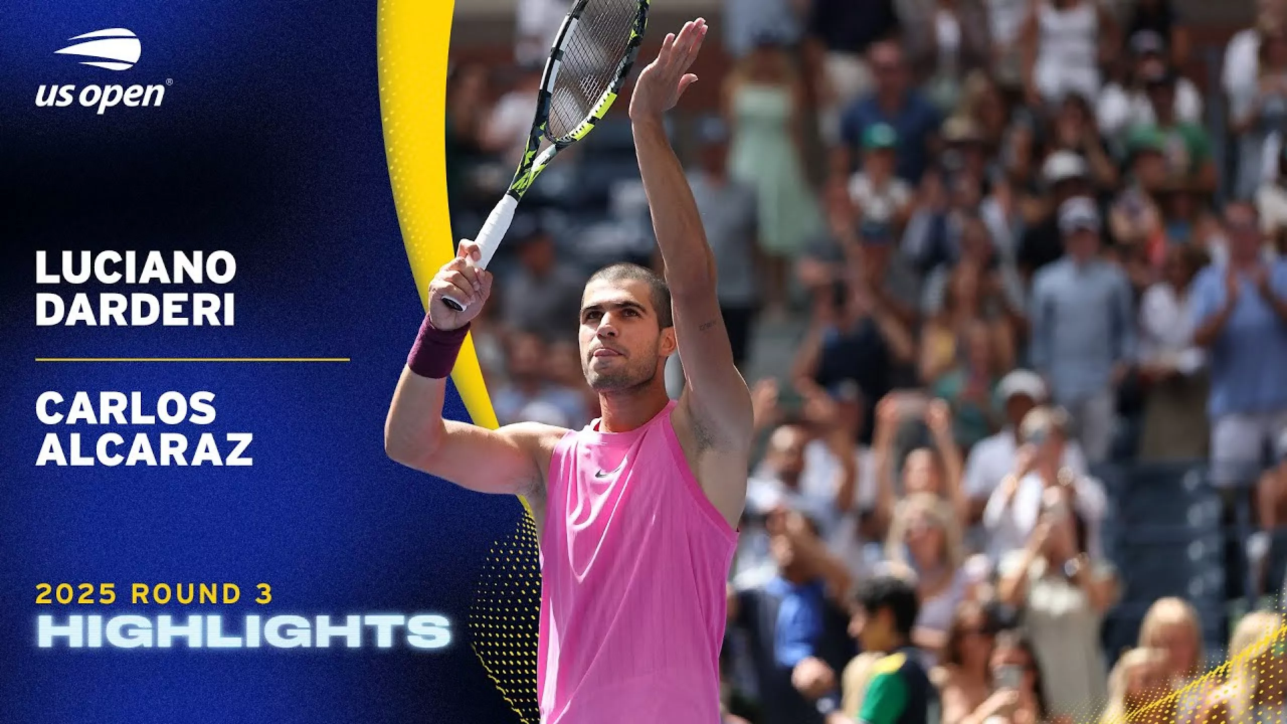 Luciano Darderi vs. Carlos Alcaraz Highlights | 2025 US Open Round 3: Clothes, Outfits, Brands ...
