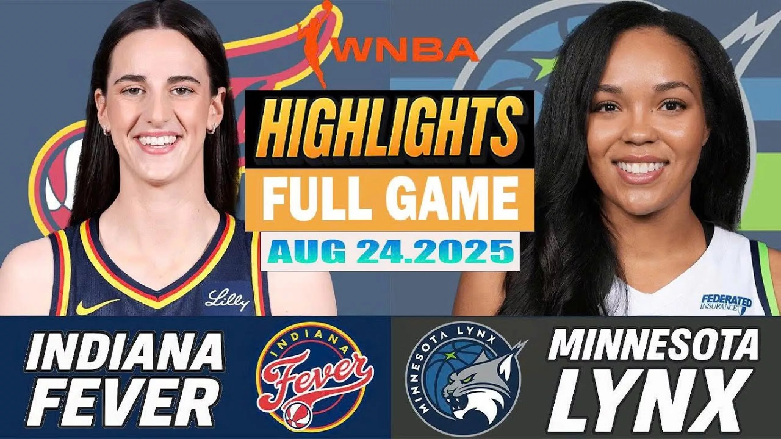 Indiana Fever .Vs Minnesota Lynx FULL GAME Highlights Aug 24, 2025 WNBA Season 2025: Clothes ...