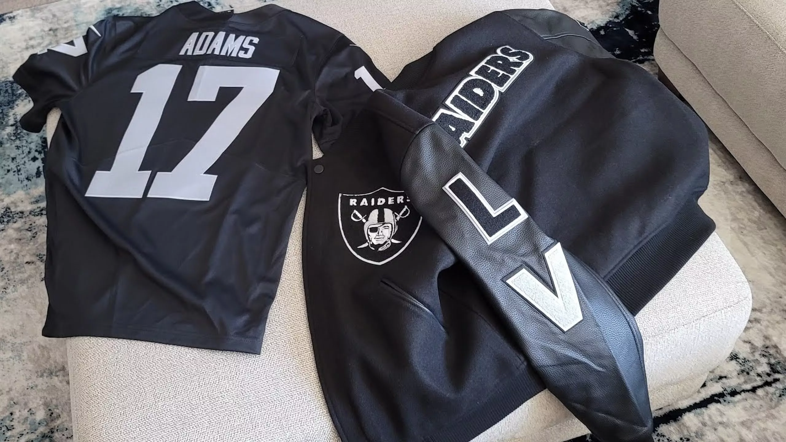 Raiders Merch Haul (Adams Jersey and Varsity Jacket): Clothes, Outfits ...