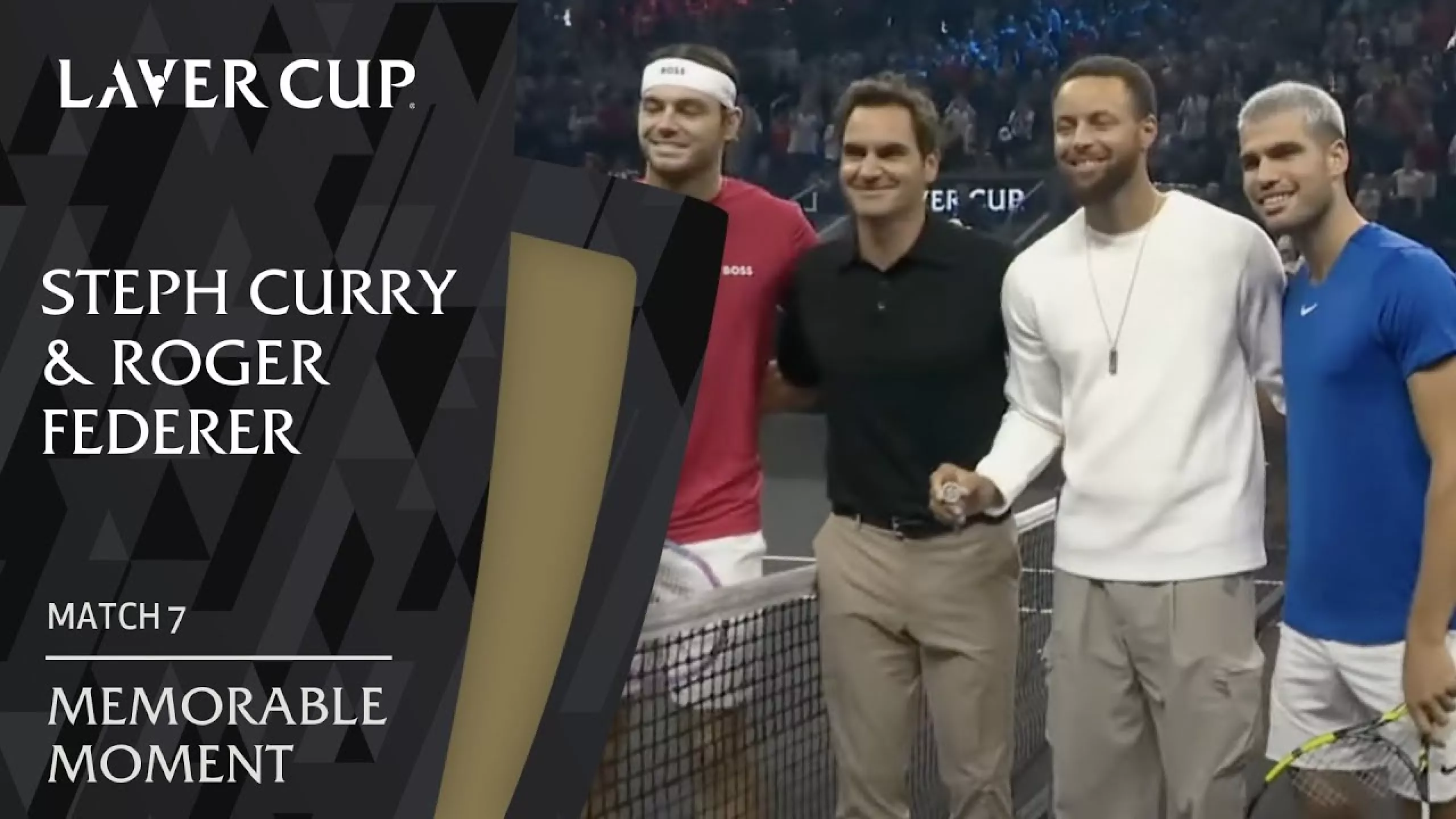 Steph Curry and Roger Federer Coin Toss | Laver Cup 2025: Clothes ...