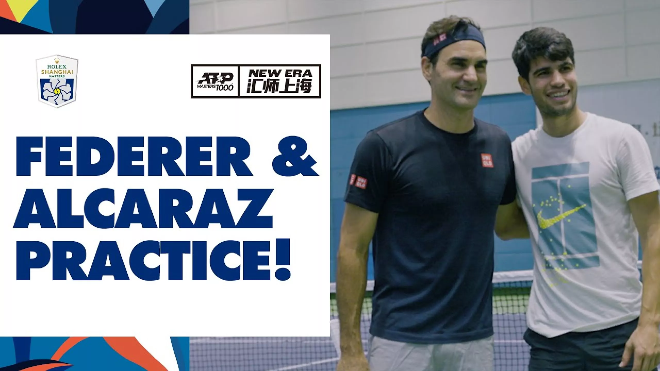 LEGENDARY 🤩 Roger Federer and Carlos Alcaraz Practice Together At The Rolex Shanghai Masters ...