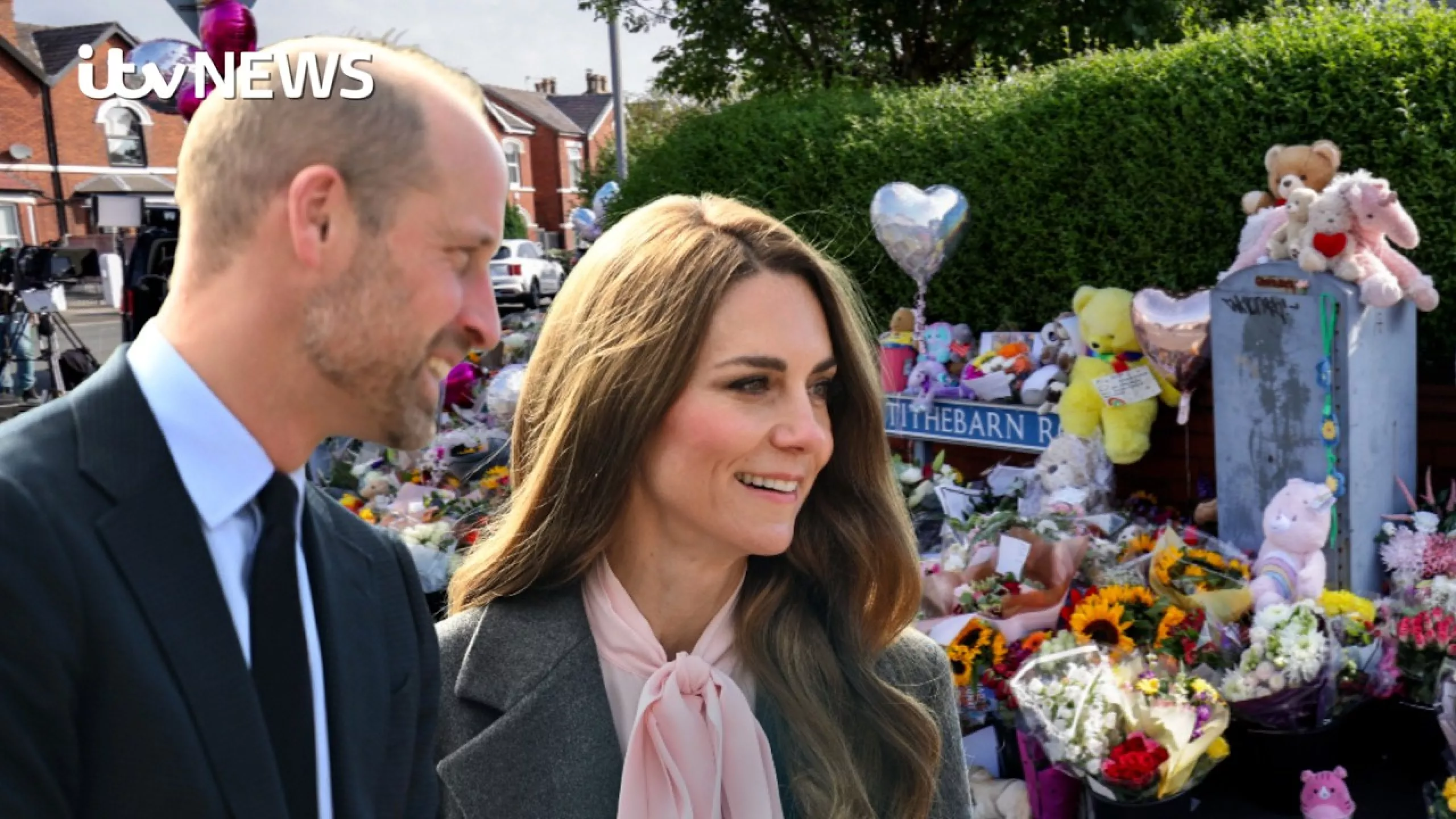 William and Kate pay emotional visit to Southport schools following ...