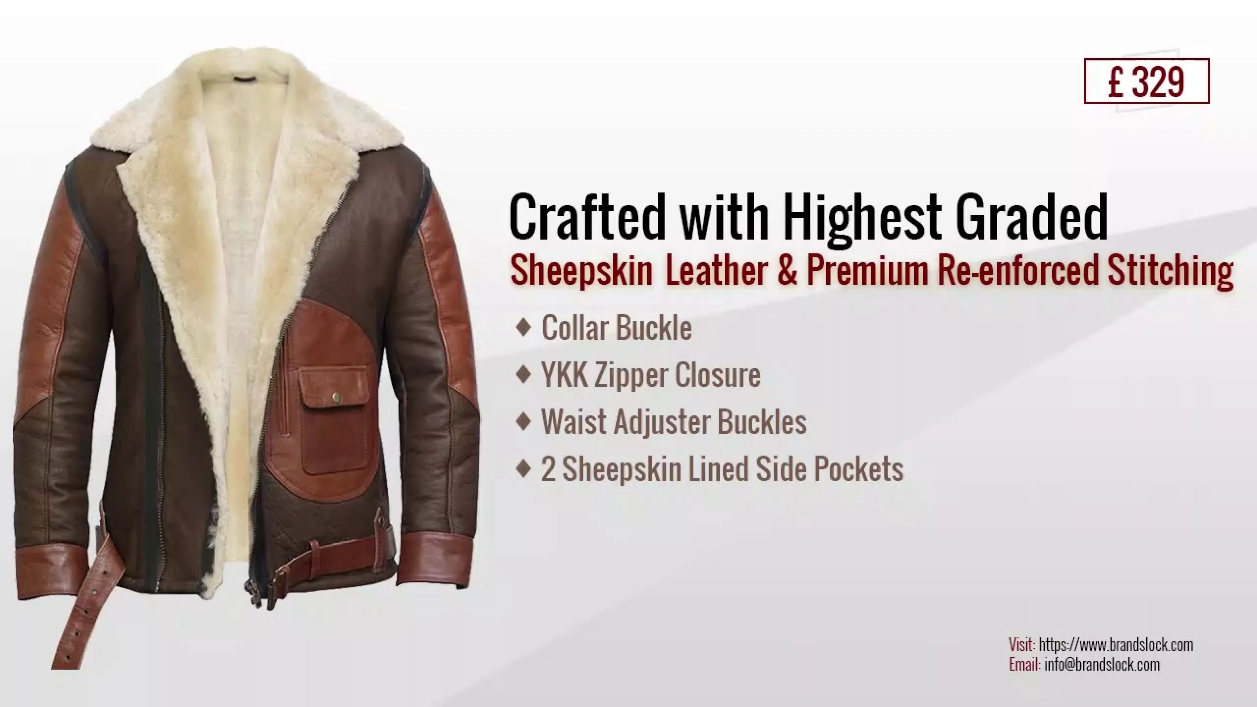 Men's Genuine Shearling Sheepskin Leather Jacket Aviator Bomber Flying ...