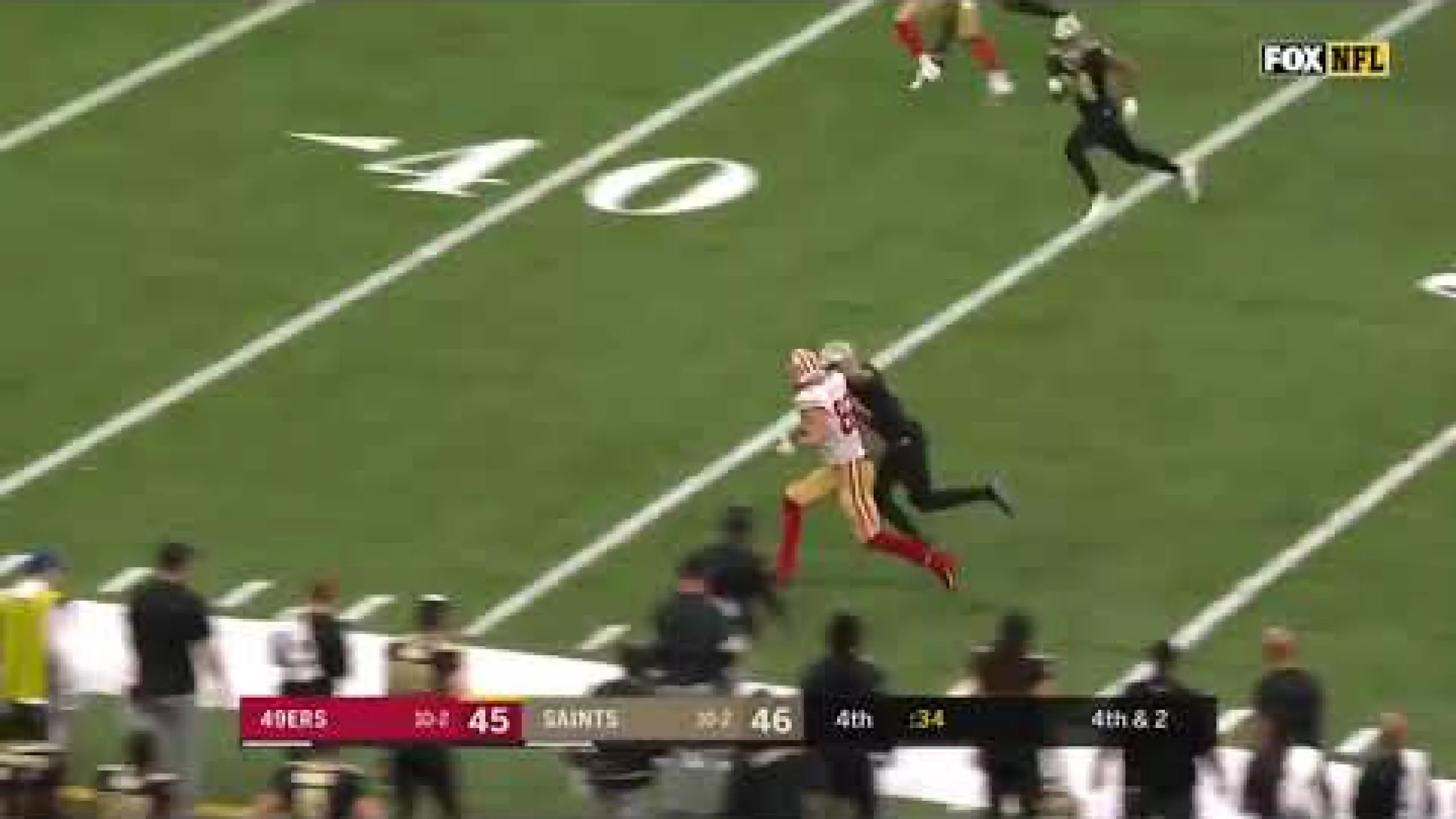 George Kittle 39 Yard "Beast Mode" Catch | Saints vs 49ers: Clothes ...