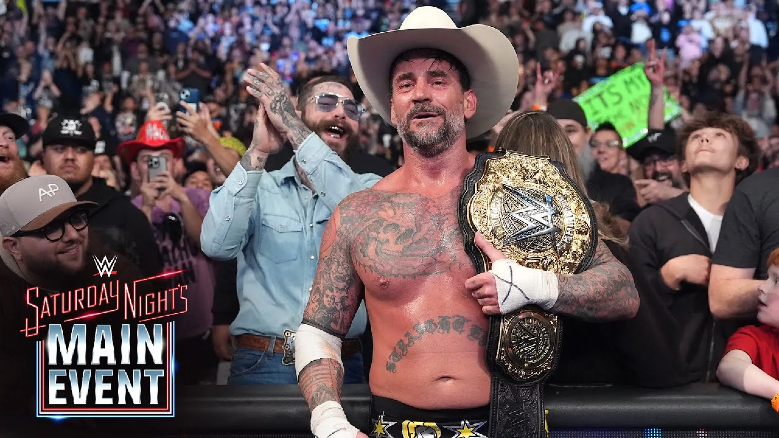 EXCLUSIVE: CM Punk continues title celebration with Post Malone ...