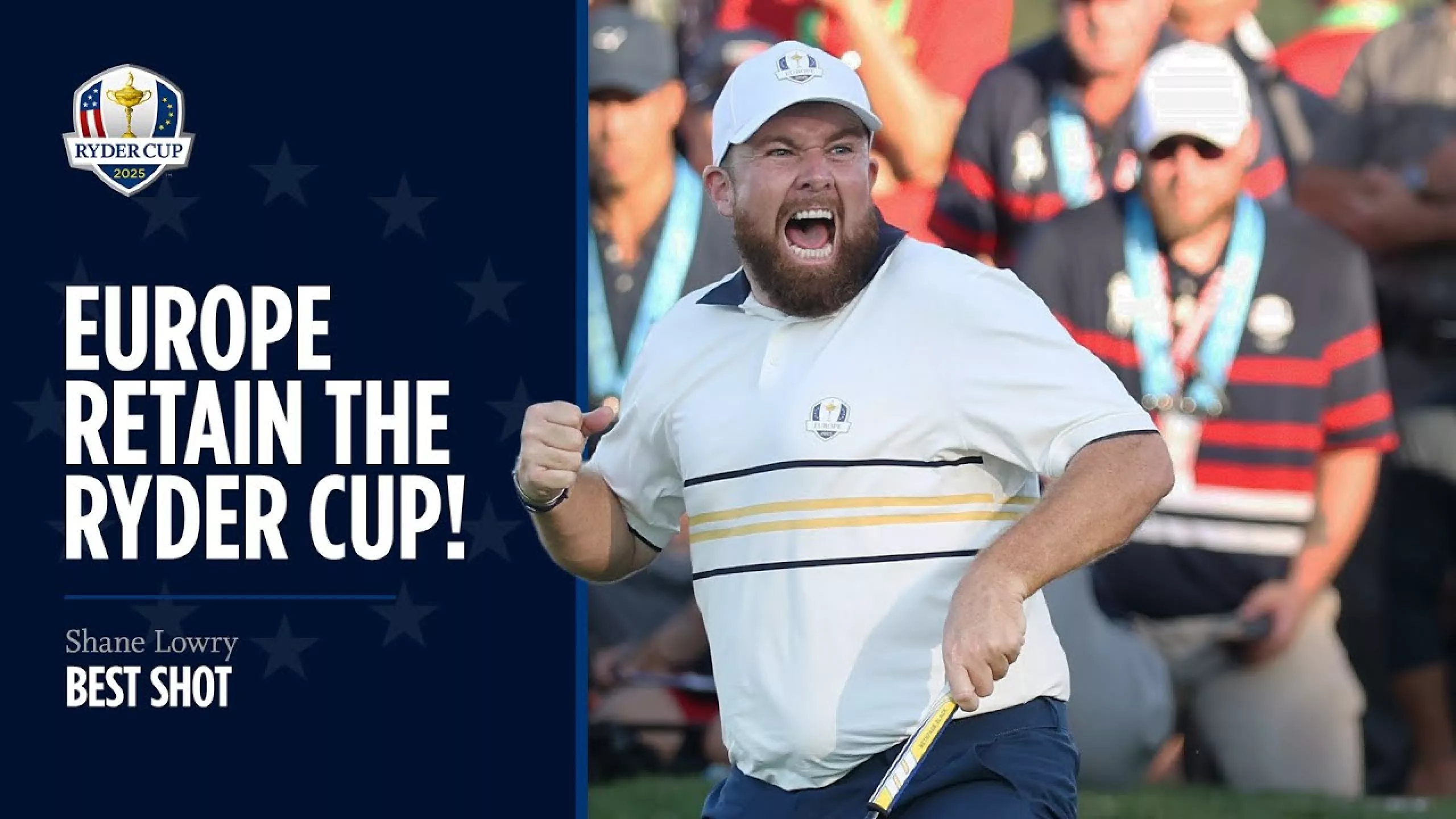 Shane Lowry Retains the Cup for Team Europe | 2025 Ryder Cup: Clothes ...
