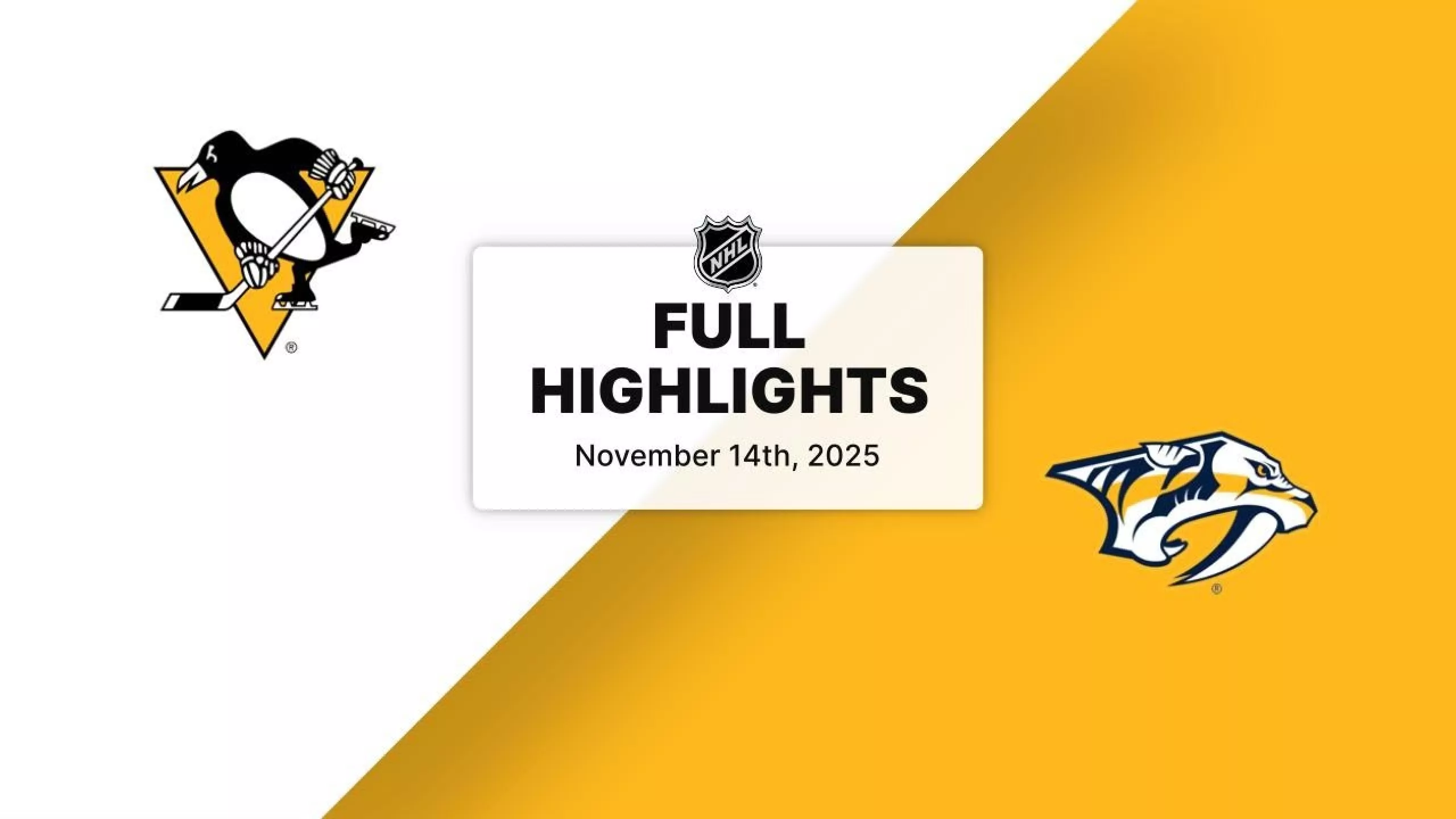 NHL Highlights | Penguins vs. Predators - November 14, 2025 | Global ...