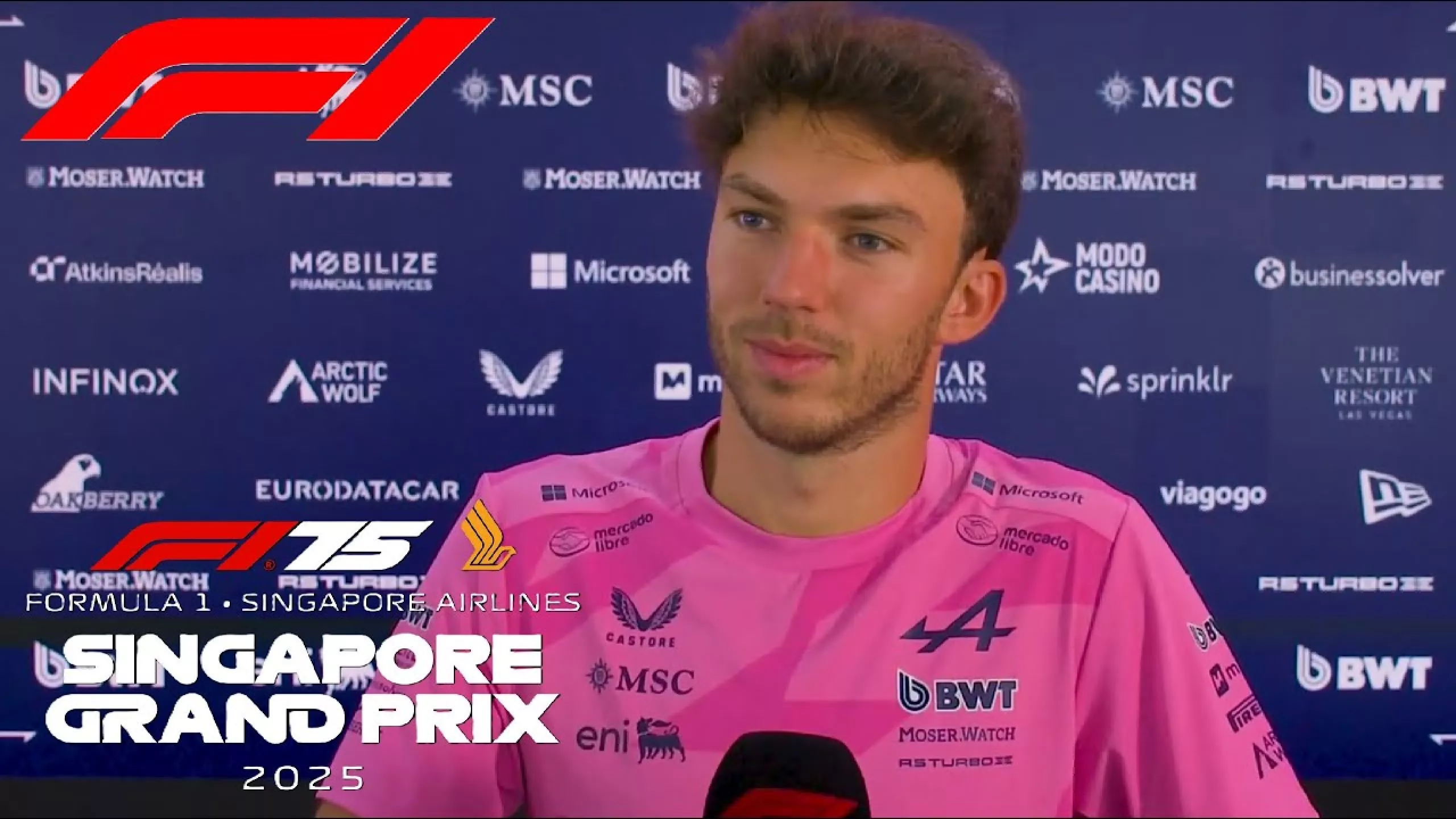 PIERRE GASLY🇫🇷 en GP SINGAPUR 2025 F1 SINGAPORE DECLARACIONES COMPLETAS ...