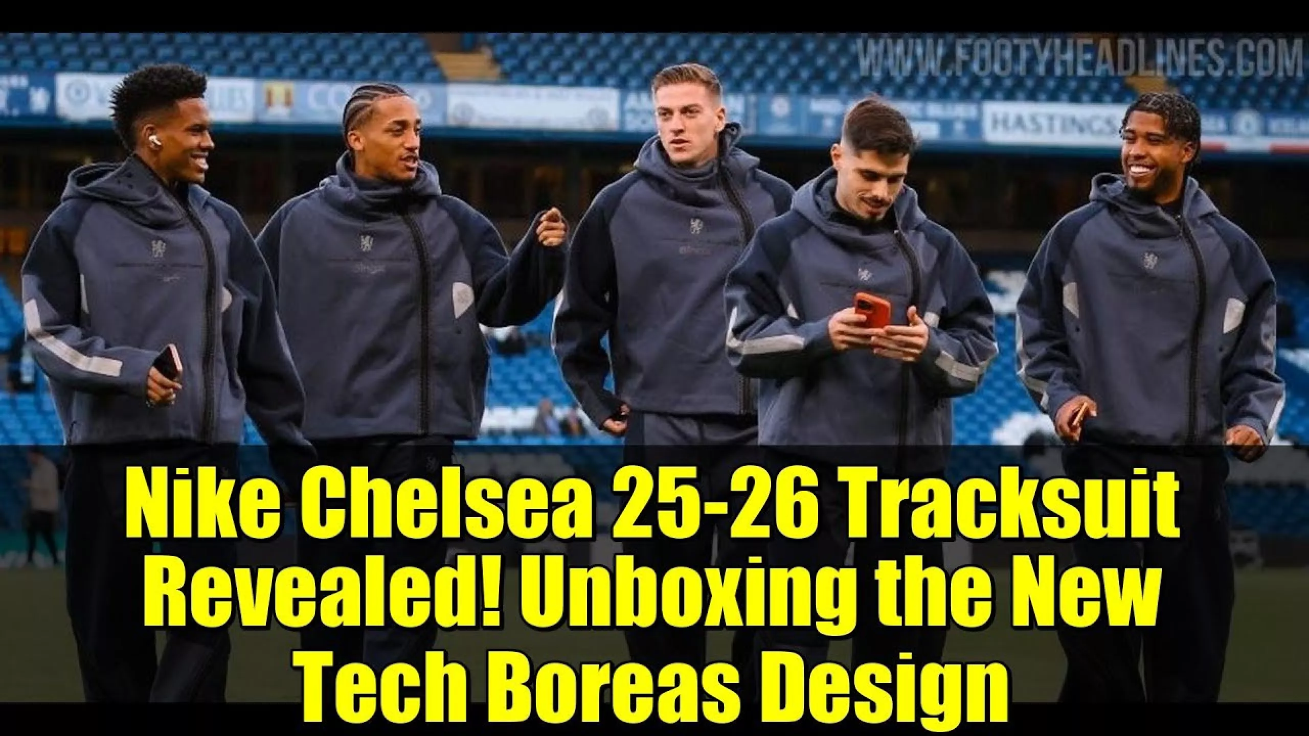 Nike Chelsea 25-26 Tracksuit Revealed! Unboxing the New Tech Boreas ...