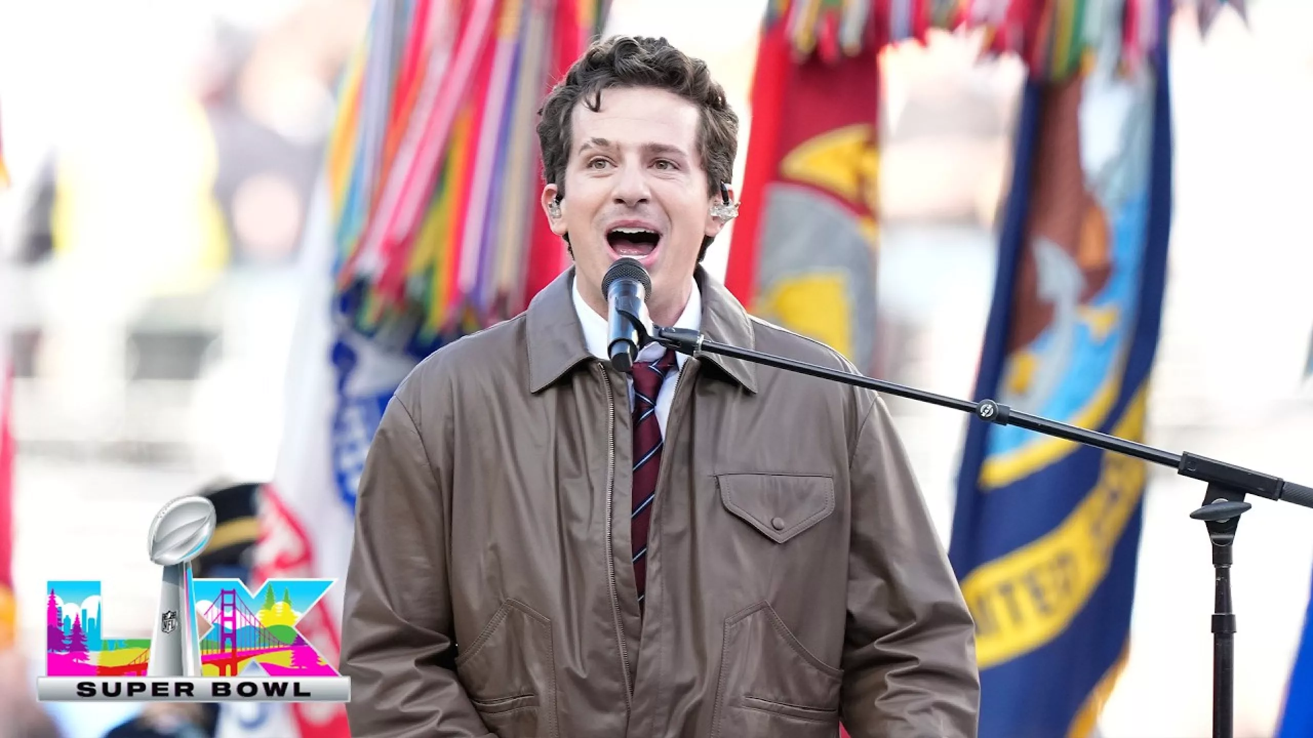 Charlie Puth Sings the National Anthem at Super Bowl LX: Clothes ...