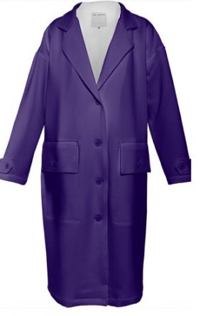 Trench-coat en neoprene violet foncé