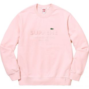 Supreme - Supreme LACOSTE Crewneck Pink