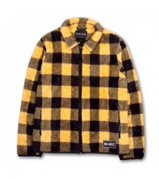 MR+C NOIR - UNTITLED YELLOW FLANNEL STYLE SOFT FLEECE JACKET M+RC NOIR