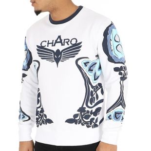 Charo - Charo Sweat Crewneck Art Nouveau Blanc LaBoutiqueOfficielle.com