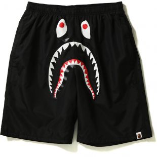 A Bathing Ape - Bape Shark Beach Shorts Black