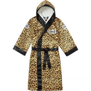 Supreme - Supreme Everlast Satin Hooded Boxing Robe Leopard