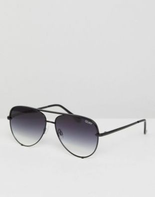 ASOS - Quay Australia x desi high key mini aviator sunglasses in black ...