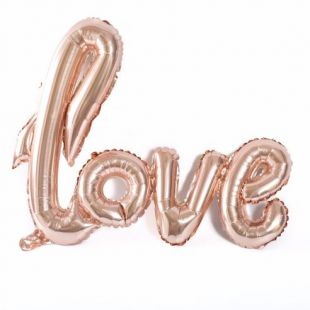 Ballon "love" rose gold 1 m www.savethedeco.com