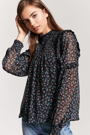 Forever 21 - Floral Ruffle Top