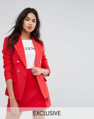 Missguided - Missguided Blazer à boutons dorés at asos.com