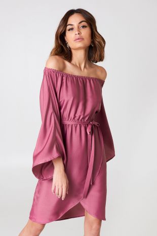 nakd - Off Shoulder Kimono Sleeve Dress
