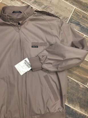 Members Only - Members Only Taupe Gray Classic Iconic Racer Jacket Sz ...