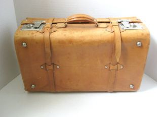 BehindTheWall - Vintage en cuir cartable valise bagage voyage