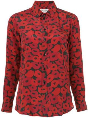 Saint Laurent - Saint Laurent Poppy Print Shirt Farfetch